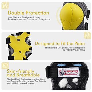 Kids/Youth Helmet and Knee Pads Elbow Pads Wrist Guards Set for Kids Roller Skates, Scooter, Inline Skating, Cycling, BMX Bike, Skateboard, Riding