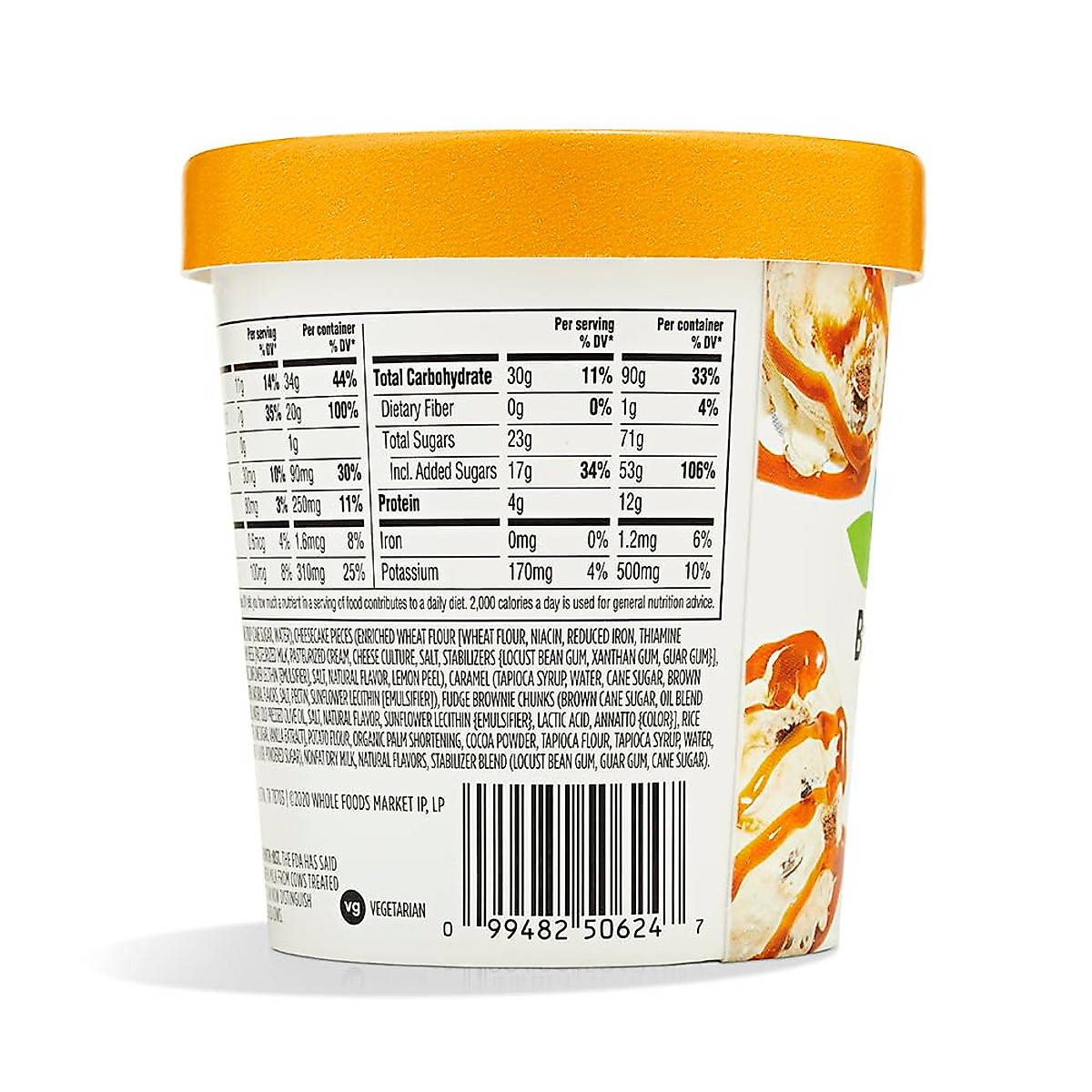 365 by Whole Foods Market, Ice Cream Caramel Chocolate Cheesecake, 16 Ounce