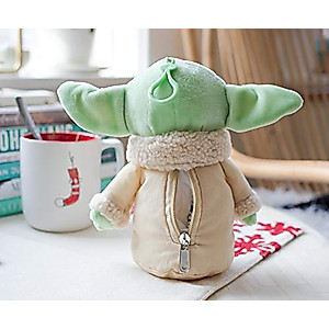 STAR WARS: The Mandalorian The Child 8-Inch Small Plush Toy with Pocket Zipper | Baby Yoda Plush Clip-On Doll | Super Soft Stuffed Animals Plushie