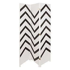 Kiera Grace Danielsson 3-Panel Decorative Room Divider/Freestanding Wood Folding- 47" Lx71 Hx1 W, White- Perfect Partition Room Divider for Home，Office，Studio and Bedroom Separator