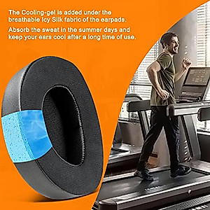 SOULWIT Cooling-Gel Ear Pads Replacement for Sennheiser HDR160(HDR 160/RS160/TR160), HDR170(TR170/TR 170/RS170)/HDR180(TR180/RS 180) Headphones, Earpads Cushions with Noise Isolation Foam