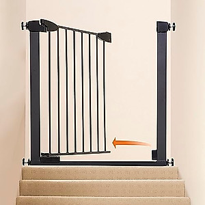 Dreambaby Boston Magnetic Auto Close Security Gate (29.5-38 inches, Black)