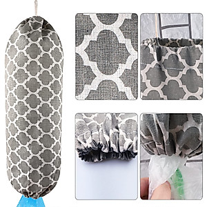 Plastic Bag Holder Wall Mount,Washable Plastic Bag Organizer for Grocery Bag,Trash Bag,Shopping Bags(1PC,GREY)