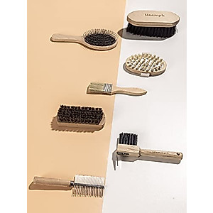 Ueemph Horse Grooming Kit,10-Piece, Black Storage Bag,Horse Brushes Set,Horse Sweat Scraper,Mane Comb,Horse Grooming Gloves,100% Horsehair Brush,Horse Gifts for Girls