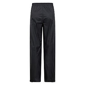 Mountain Warehouse Pakka Womens Waterproof Rain Over Pants - Packaway Bag Black 8