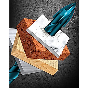 2 Pcs 1/2inch (12mm) Extra Long Hex Shank Concrete Masonry Drill Bit Set 4 Cutting Edges Cross Spear Head Carbide Drill Bit for Ceramic Tile Glass Plastic and Wood