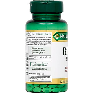 Nature's Bounty Biotin, Vitamin Supplement, Supports Metabolism for Energy and Healthy Hair, Skin, and Nails, 5000 mcg, 72 Softgels