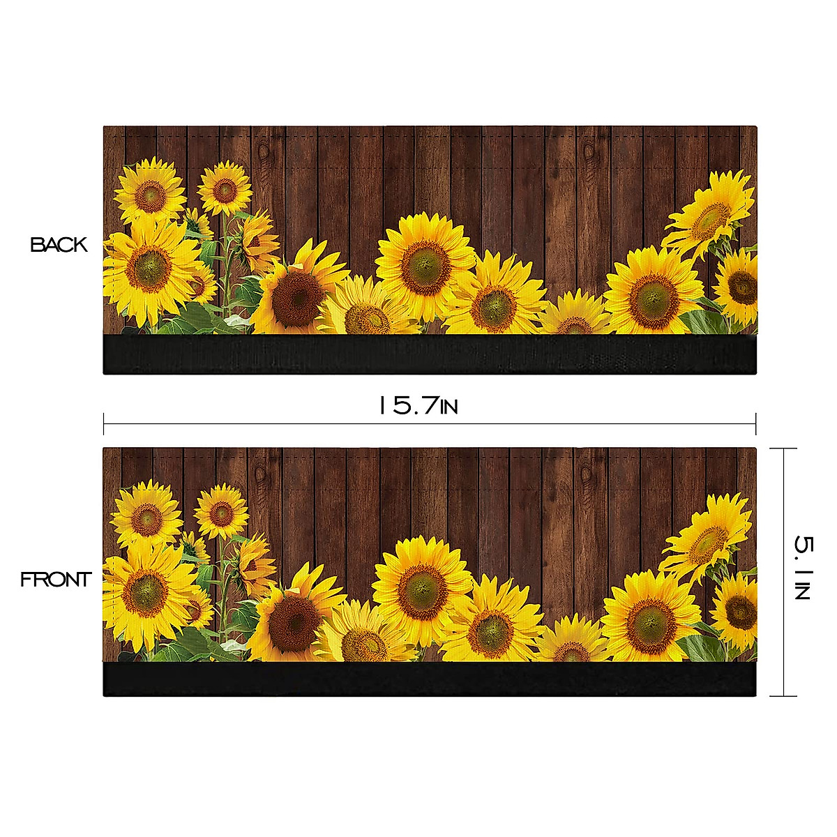 DMCXERO Refrigerator Handle Covers Set of 4 Appliance Handle Covers Use on Keep Kitchen Appliance Fridge Oven Microwave Dishwasher Clean (Sunflower)