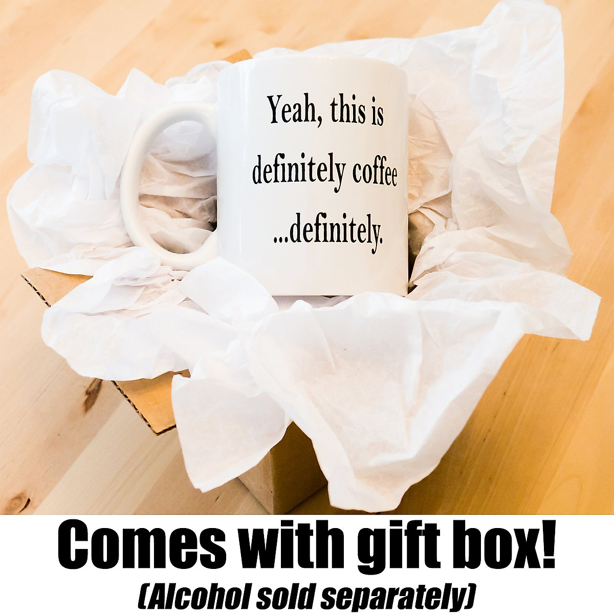 Witty Yetis Yeah, This Is Definitely Coffee...Definitely Mug. Funny Cup & Gag Gift. Box Included.