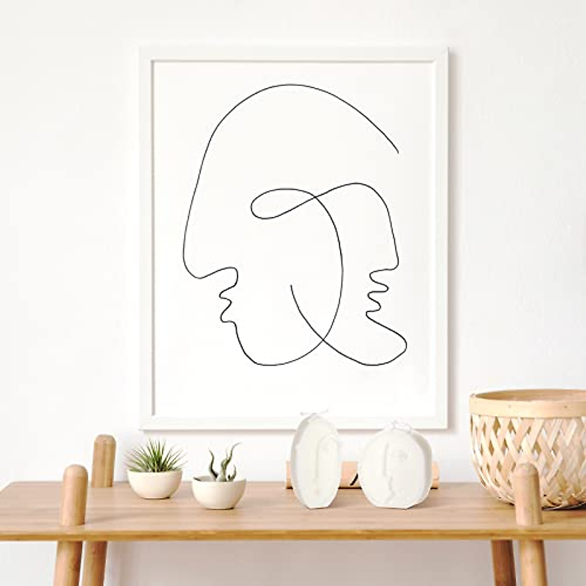 2 Pieces Art 3D Face Candle Human Face Shaped Candle Soy Wax Aesthetic Candle Abstract Scented Candle Poured Decorative Candle for Trendy Aesthetic Room Home Decor, White, 2 Styles