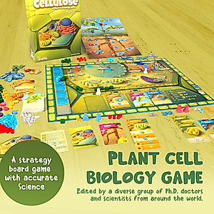 Cellulose: A Plant Cell Biology Game | MENSA Recommended Strategic & Entertaining Game to Learn Photosynthesis, DNA & Biochemistry | Educational STEM Board Game for Families, Students & Teachers