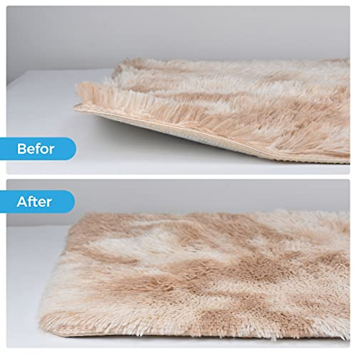 AOKLANT 8 Piece Adhesive Grippers for Rugs, Non-Slip Rug Tape for Hardwood Floors and Tiles, Reusable Washable Carpet Tape, Double Sided Anti Curl Corner Side Gripper