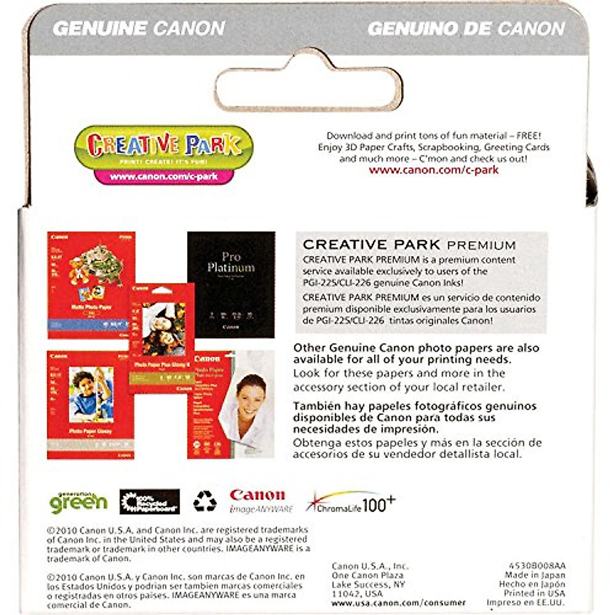 Canon PGI 225 / CLI 226 5-Pack Genuine OEM Ink Cartridges Full Set CYMK,BK