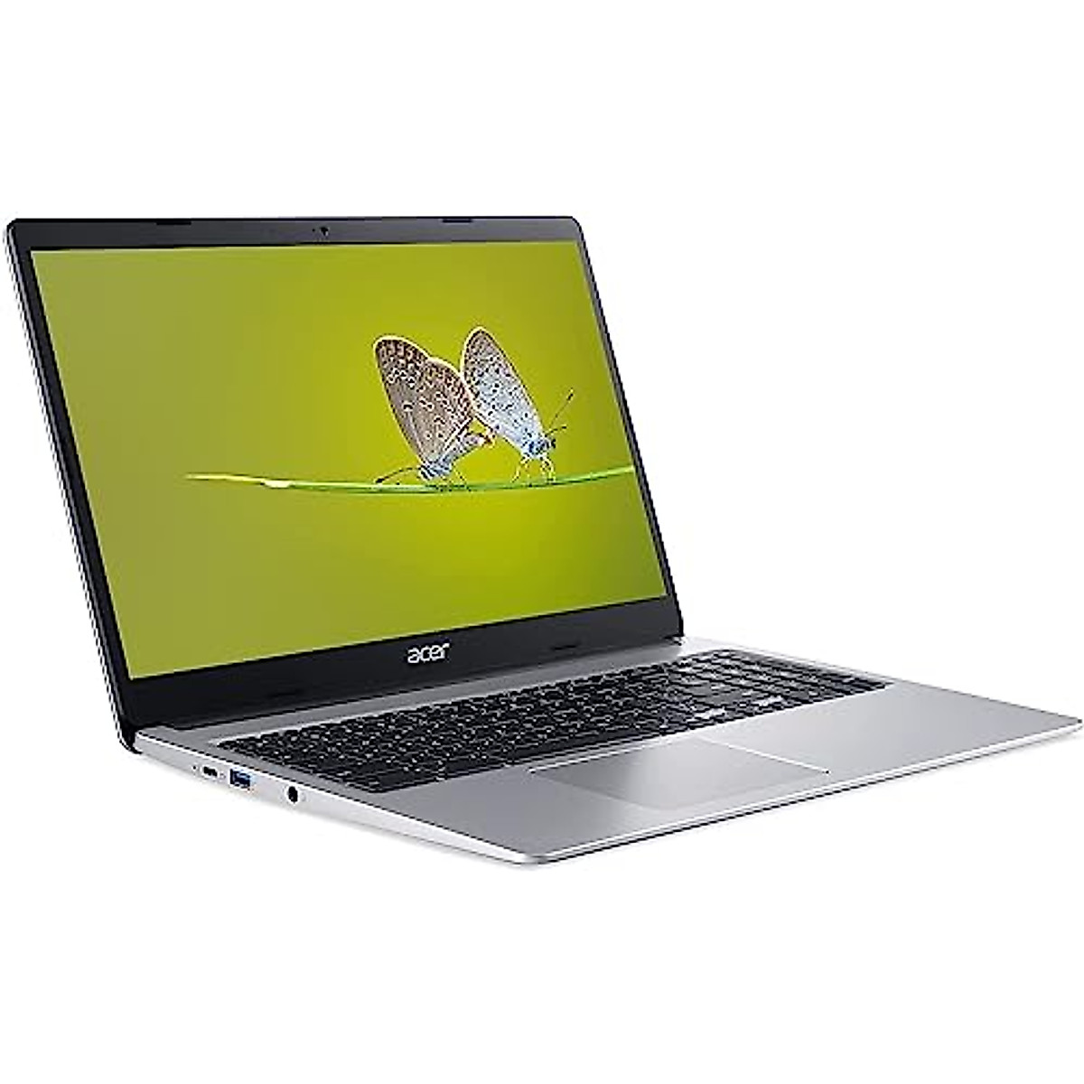 Acer 2023 15" HD Premium Chromebook, Intel Celeron N Processor 2.78GHz Turbo Speed, 4GB Ram, 128GB SSD, Ultra-Fast WiFi Up to 1700 Mbps, Full Size Keyboard, Chrome OS, Arctic Silver Color-(Renewed)