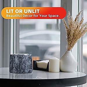 SmileBank Tabletop Fire Pit Fire Bowl - Marble Table Top Firepit Isopropyl Alcohol Mini Indoor Fire Pit Portable Tabletop Fireplace for S'Mores Home Outdoor Patio Balcony Backyard Garden Decor