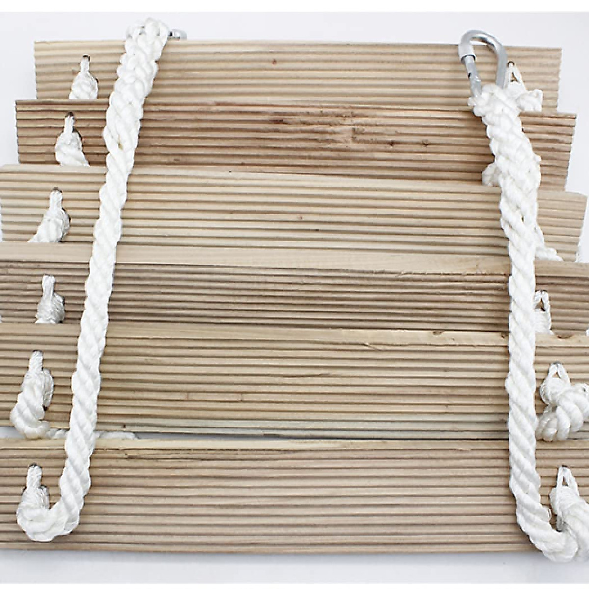 Emergency Fire Escape Rope Ladder 1-5 Story Homes Reusable Compact & Portable Wood External Ladder for Kids and Adults