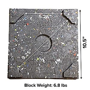 OX BLOX MAXX (4-Pack), RV Jack Block for 9" Round Feet | 5th Wheel Camper Blocks for Stabilizers and Tongue Jack | 9" and Smaller Jack feet nest securely Within ridges | 4 Blocks