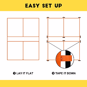 THWTGH Pickleball Court Marking Kit -Temporary Pickleball Lines for Outdoor Court, Portable Pickleball Court Tape, No Measurement Needed (Net NOT Included)