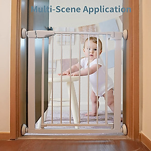 PATAPLUS 4 Pack Baby Gate Wall Protector, Safety Protect Walls & Doorways for Pet & Dog Gates, More Stable Pressure Mounted Extra Wide Baby Gate, Fit for Wall,Doorway, Baseboard, Stairs