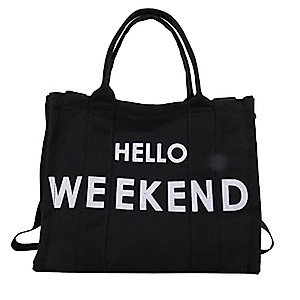 Large Capacity Canvas Women Shoulder Bag Letter Printed Totes Crossbody Bags