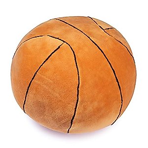 Plush Basketball | Fluffy Stuffed Basketball Plush Toy | Soft Stuffed Basketball Plush | Basketball Plush Toys | Gift for Toddler Boys | 8” Diameter