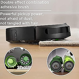 COMUSTER Replacement Parts Compatible for iRobot Roomba E&i&j Series i7 j7 i3 i4 i7+ Plus i3+ i4+ i6 i6+ i8 i8+ E5 E6 j7+ Plus,4Multi-Surface Rubber Brush,6High-Efficiency Filter,6Edge-Sweeping Brush
