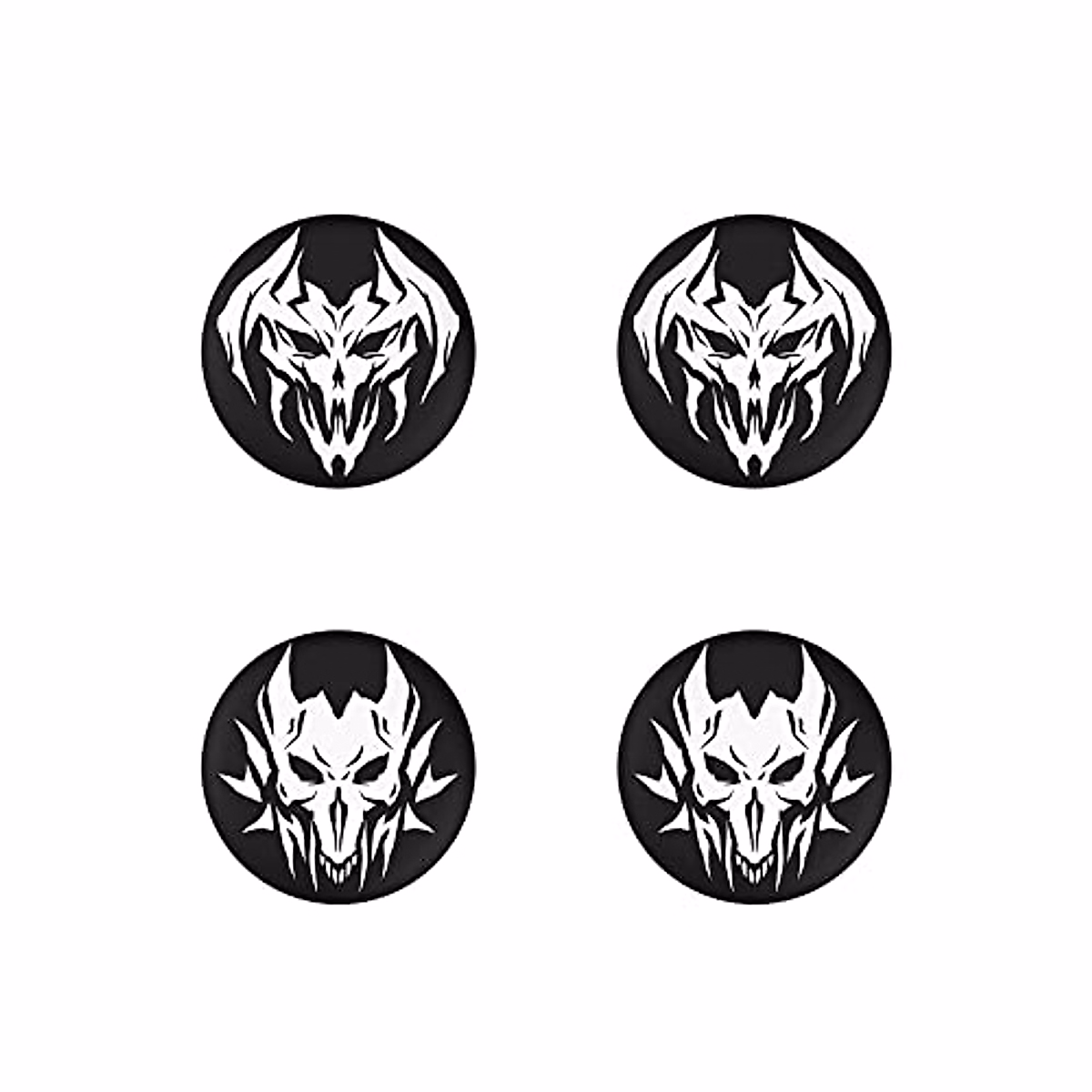 PlayVital Thumb Grip Caps for ps5/4 Controller, Silicone Analog Stick Caps Cover for Xbox Series X/S, Thumbstick Caps for Switch Pro Controller - Lich Demons