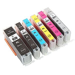Hilitand Multi Colors Ink Cartridge Printing Photos, Test Papers and Documents Inkjet Printer Cartridges for Ink Cartridge Replacement (BK BK C M Y GY 6 Colors)