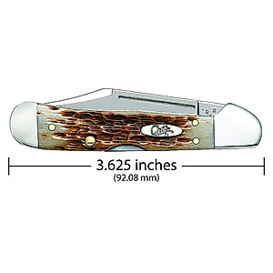 Case XX WR Pocket Knife Mini Copperlock Amber Bone W/Shield Item #133 (61749L SS) 3 5/8 inches Closed