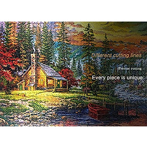 Jigsaw Puzzles 1000 Pieces for Adults and Kids – Large Format Thick Lasting Jigsaw Puzzle for Teens (Autumn Hut)