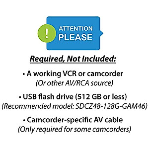 ClearClick Video to Digital Converter 2.0 (Second Generation) - Record Video from VCR's, VHS Tapes, AV, RCA, Hi8, Camcorder, DVD, Gaming Systems
