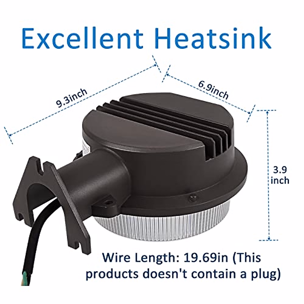 SZGMJIA 2-Pack LED Barn Light 50W, 6500lm Dusk to Dawn Yard Lighting with Photocell, 5000K Daylight 500W MH/HPS Replacement, 5-Year Warranty, IP65 Waterproof for Outdoor Security/Area Light