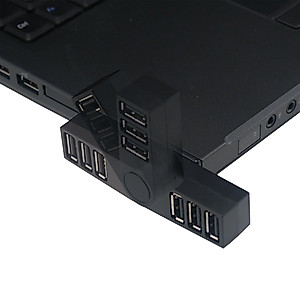 M.C.L MCL USB2-M103 USB 2.0 3 Port Rotative Hub Without Power Supply, Black