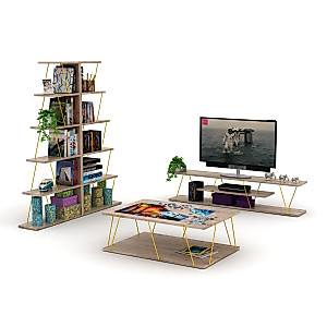 Overstock SavaHome Tristana TV Unit Oak