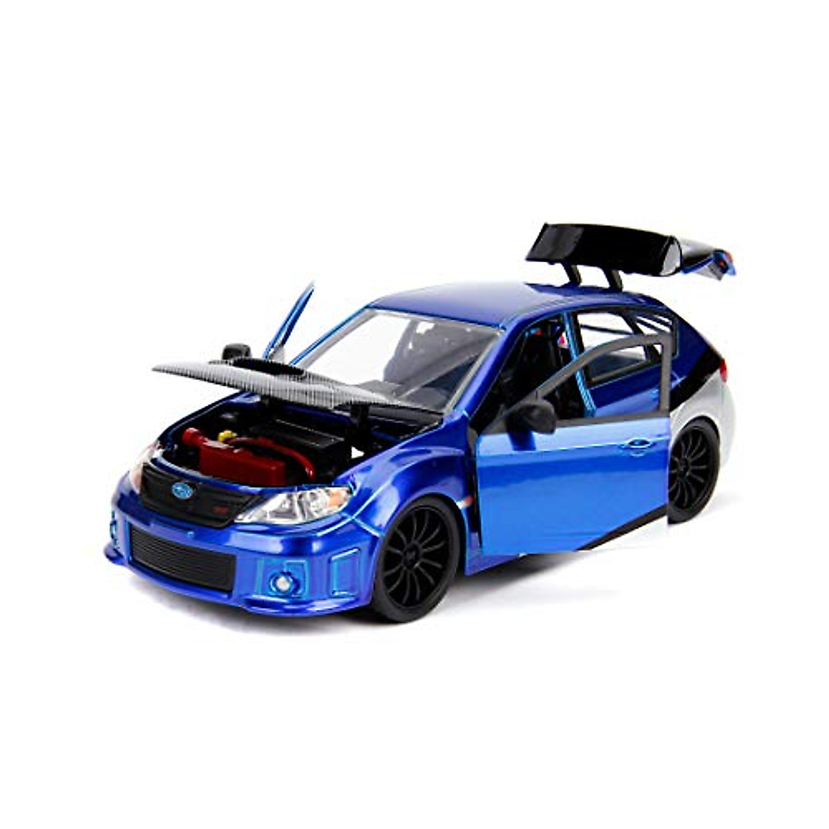 Jada Toys Rubber Tires 1:24 Fast & Furious - Brian's Subaru Impreza WRX STI, Blue (99514)