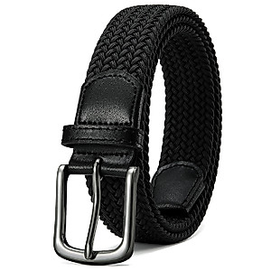 CHAOREN Mens belt - Braided Stretch Golf Belt for Men 1 3/8"- Gift for Golf Pants Casual Shorts Jeans