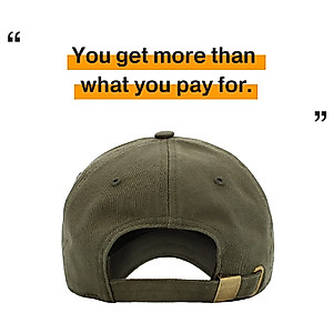 KB-LOW OLV Classic Cotton Dad Hat Adjustable Plain Cap. Polo Style Low Profile (Unstructured) (Classic) Olive Adjustable