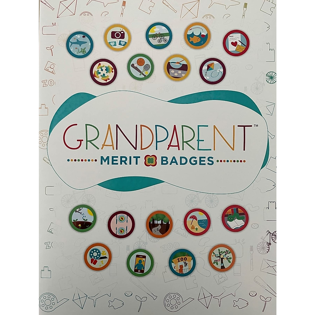 GRANDPARENT MERIT BADGES Kit First Edition - Best Gift idea! Fun with Grandkids Using This Keepsake Activity Journal. 18 Activity Journal Pages,Merit Badge Stickers and Certificate of Merit