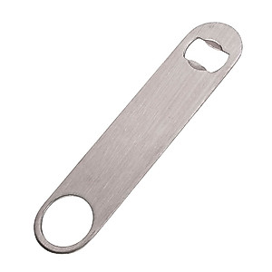 (Set of 2) Flat Bottle Opener, 7-Inch Heavy Duty Stainless Steel Bar Blade, Speed Opener, Beer Bottle Opener by Tezzorio