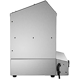 VEVOR Hot Dog Steamer, 27L/24.52Qt, 2-Tier Hut Steamer for 175 Hot Dogs & 40 Buns, Electric Bun Warmer Cooker with Tempered Glass Slide Doors Partition Plate Food Clip PTFE Tape, Stainless Steel