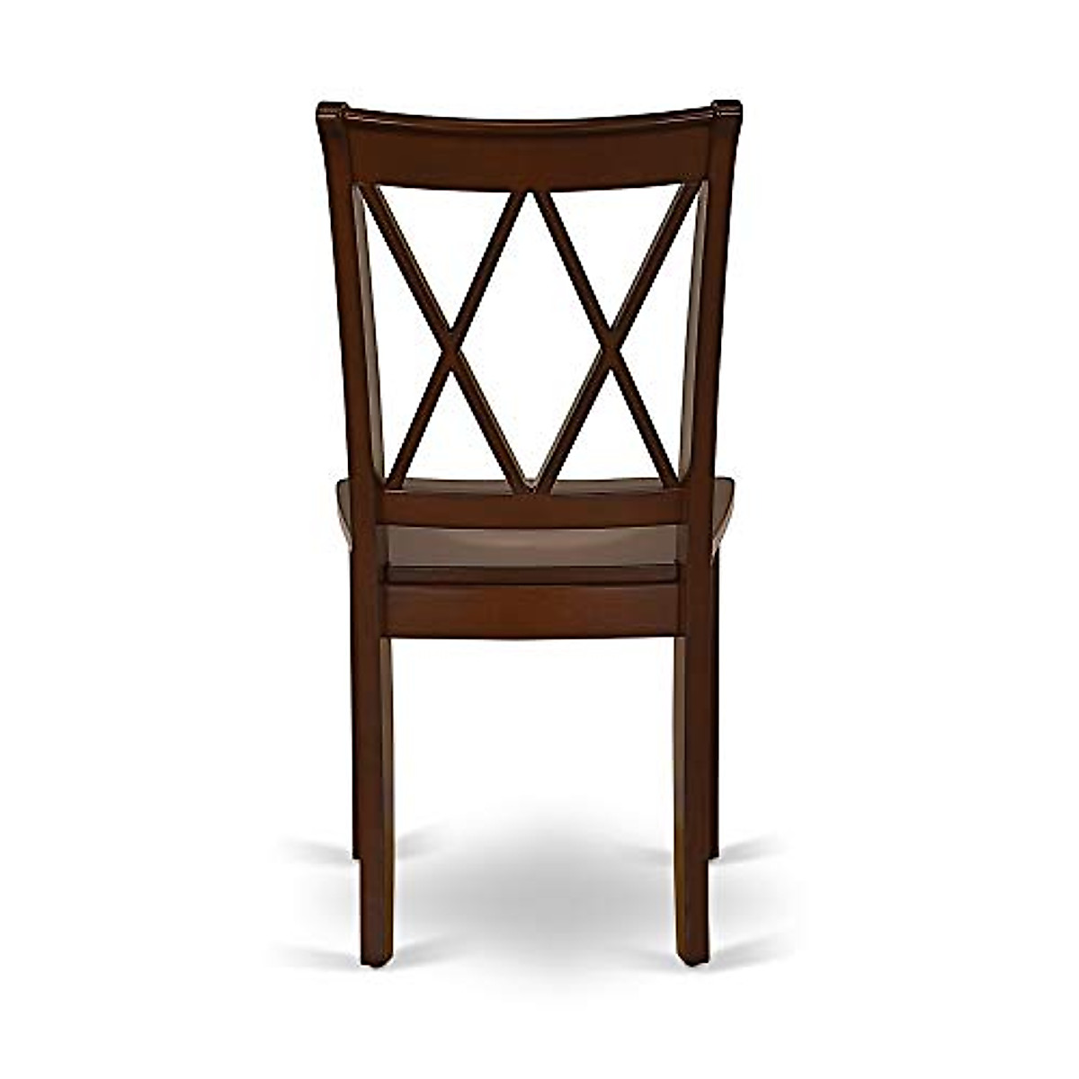 East West Furniture DMCL5-MAH-W 5 Piece Kitchen Table & Chairs Set Includes a Round Dining Table with Dropleaf and 4 Dining Room Chairs, 42x42 Inch, Mahogany