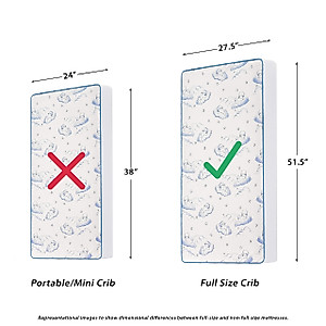 Dream On Me Breathable 6" 2-in-1 Foam Crib and Toddler Bed Mattress