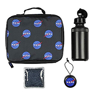 NASA Meatball Logo Backpack Lunch Bag Water Bottle Squishy Toy Ice Pack 5 PC Mega Set