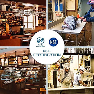 Hally Stainless Steel Table for Prep & Work 24 x 30 Inches, NSF Commercial Heavy Duty Table with Undershelf and Galvanized Legs for Restaurant, Home and Hotel