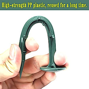 Nigh High Strength Plastic Garden Stakes Anchors Plastic Landscape Anchoring Spikes, 6.3 Inches, Pack of 50, for Garden Netting, Landscape Edging, Tents, Weed Cover (GS-2)