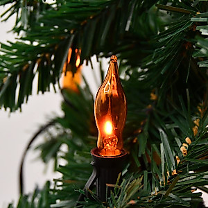 Pallerina Flicker Flame Light Bulbs, Flicker Flame Shaped Light Bulbs, Flickering Orange Glow Replacement Bulbs E12 Flame Candelabra Light Bulbs, 12 Pack, 1 Watt