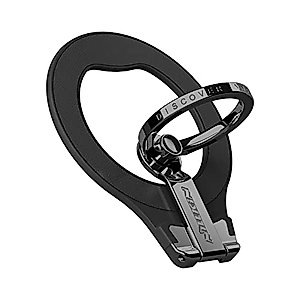 Nillkin Phone Grip (SnapGrip), Metal Phone Ring Holder Stand, Adjustable Kickstand, Adhesive Phone Gripper for Back of Phone S22 Ultra, S22, S21, for iPhone 13 Pro,Pixel 6/6A - (Classic Black)