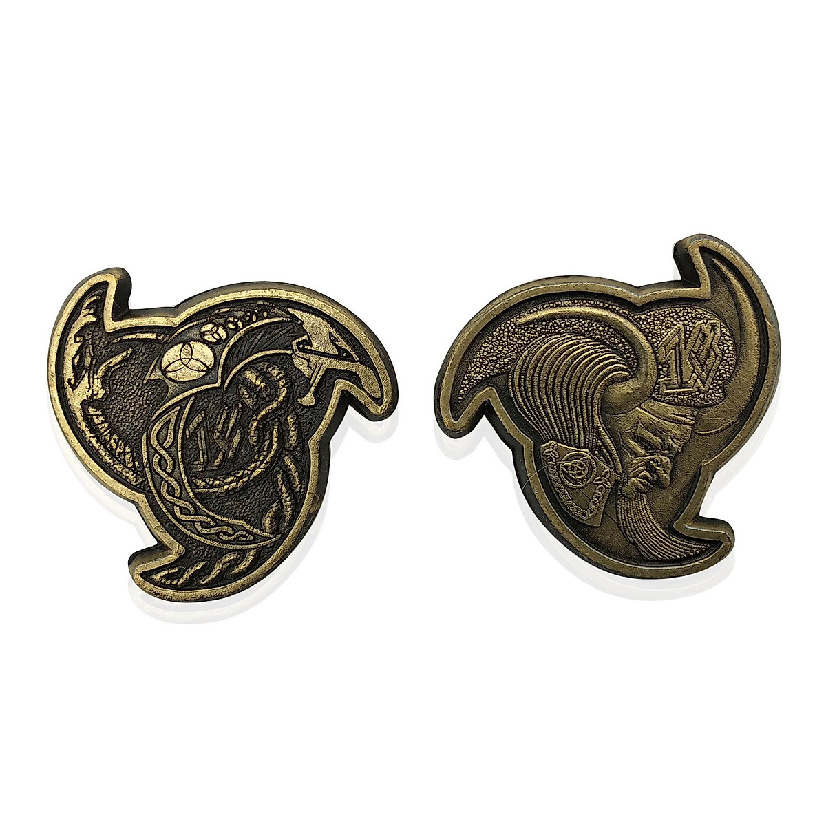 Norse Foundry Adventure Coins - A Set of 10 Metal Plated Novelty Coins in Vikings Style - Perfect for Any Roleplaying Game (RPG) or LARP Session
