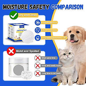 Ninibabie Tear Stain Cleaner for Dogs and Cats,Gently Remove Tear Stain,Eye Debris,Mucus Secretions with 200Pcs Eye Dry Wipes,Eye Cleaner Dry Pads,Not Easily Evaporated