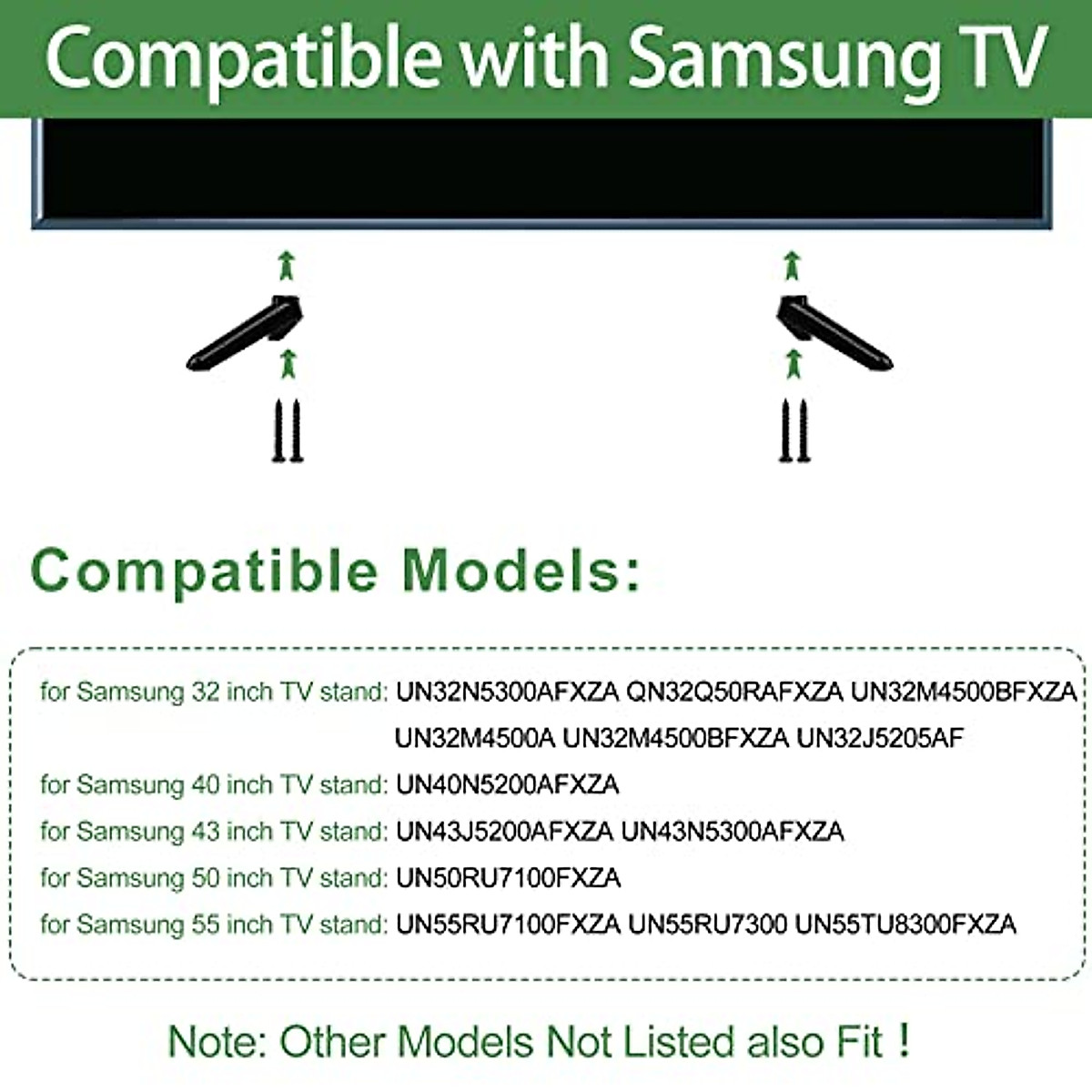 TV Stand Screws and Washers for Samsung TV Stand Screws Kit, for Samsung 32" 40" 43" 45" 50" 55" 60" 65" 70" 75" 80" 85" TV Legs Screws, TV Mount Screws for Samsung TV Stand Leg Screws